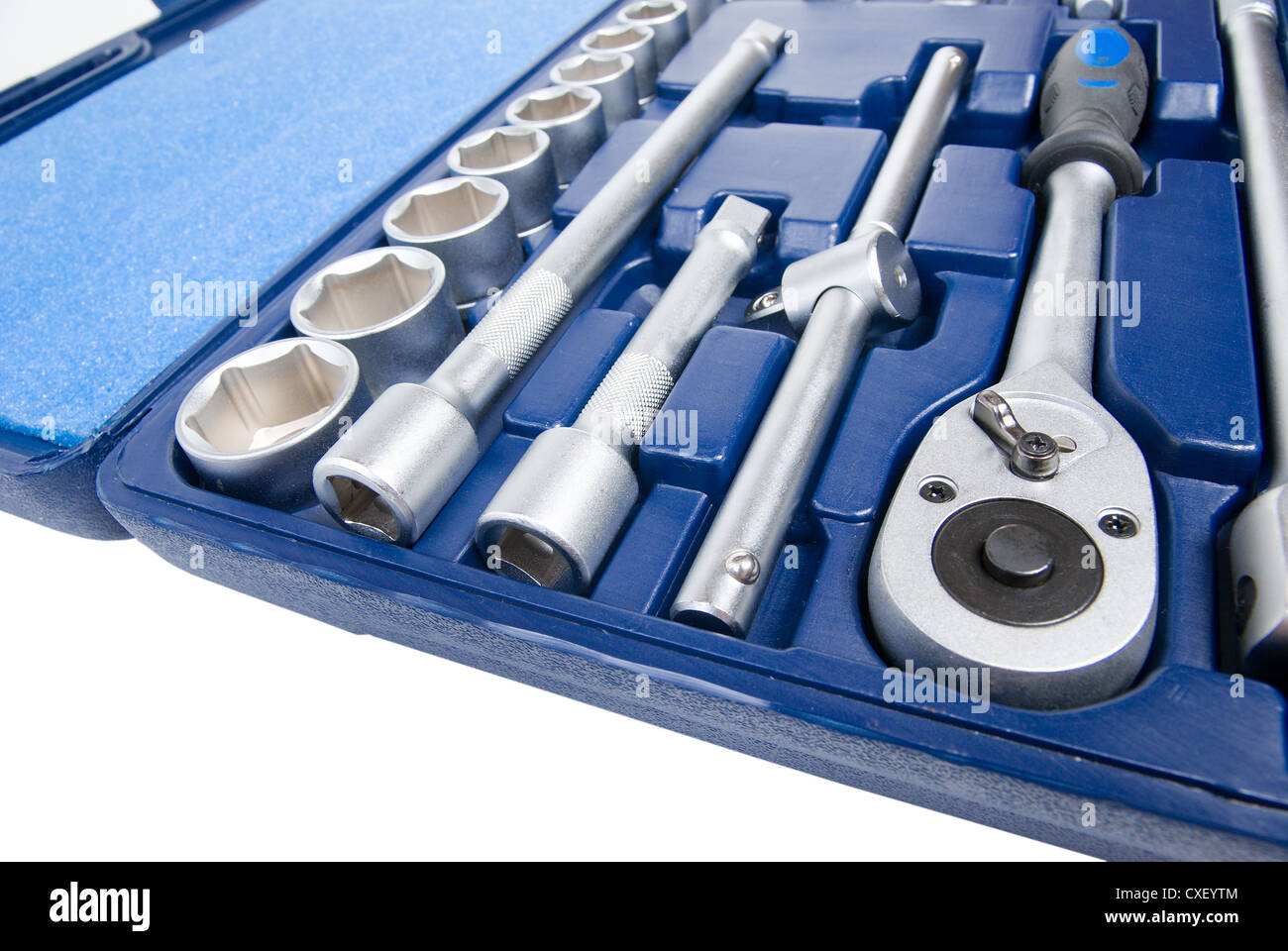 set of metallic tools.Isolated on white Stock Photo - Alamy