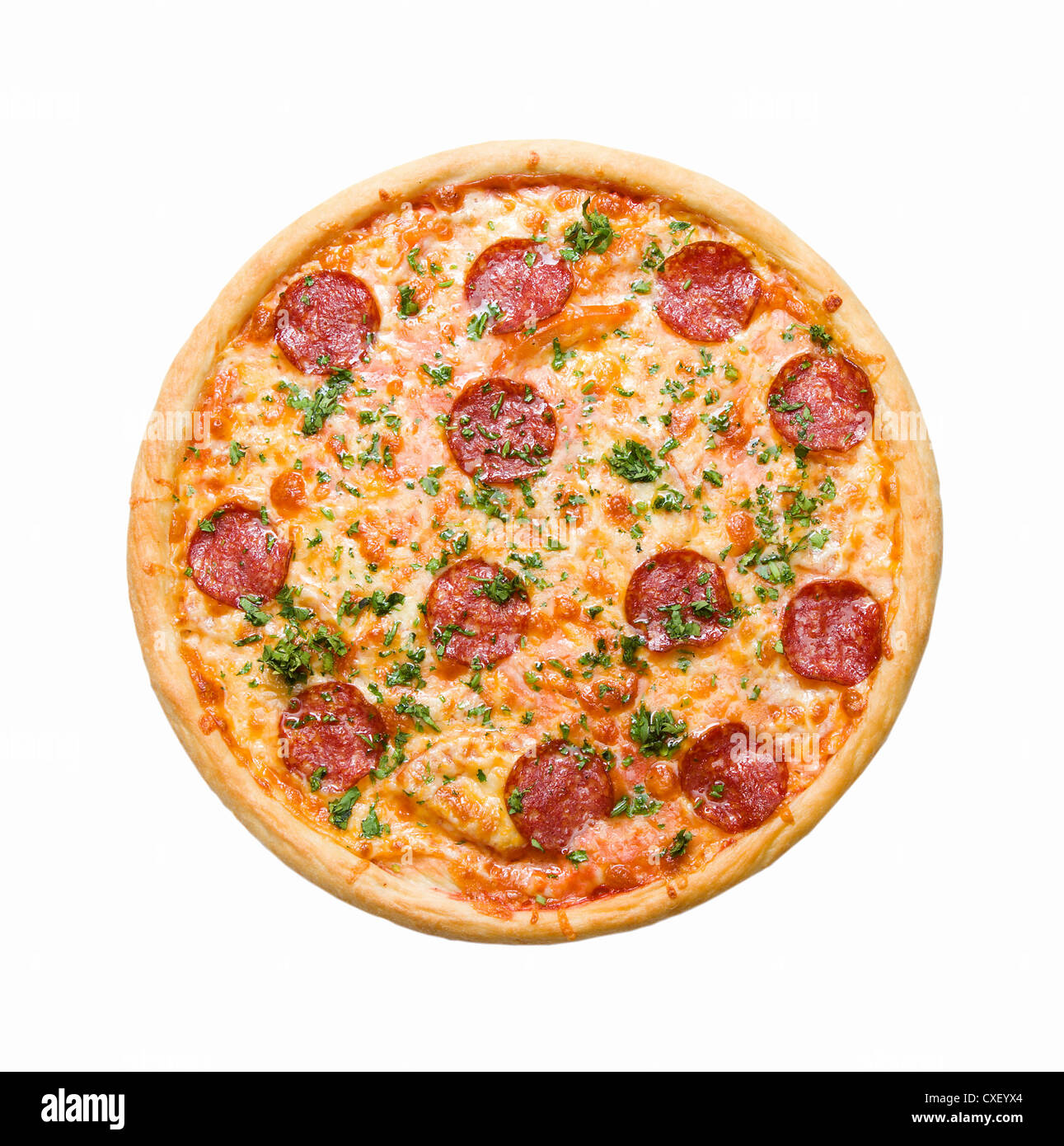 Pizza Pepperoni isolated Stock Photo - Alamy
