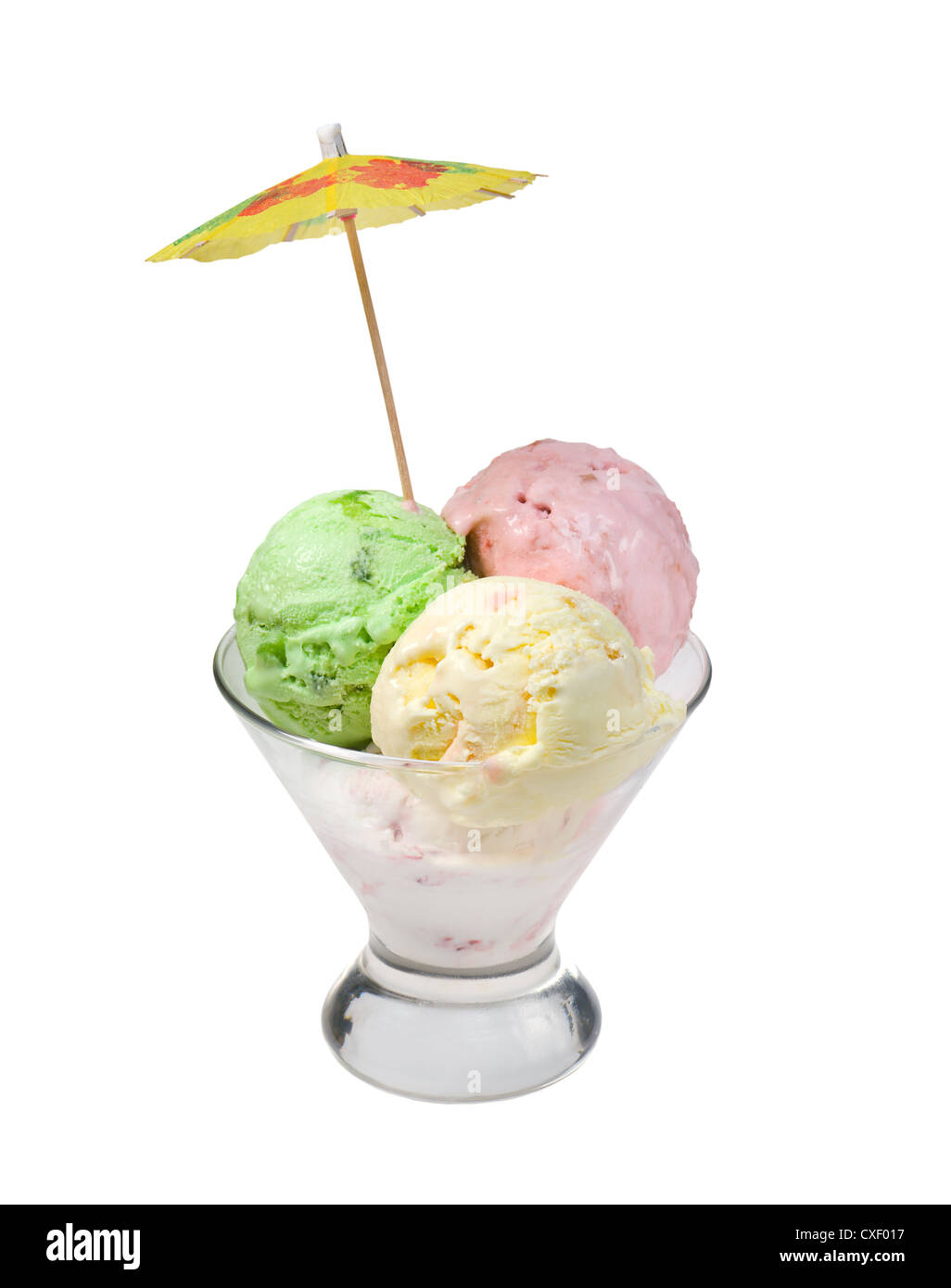 Ice cream in bowl with chocolate Cut Out Stock Images & Pictures - Alamy