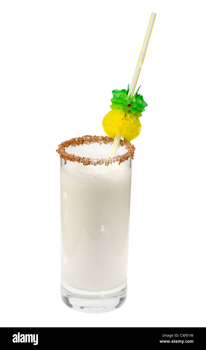 tropical coco w cocktail Stock Photo - Alamy