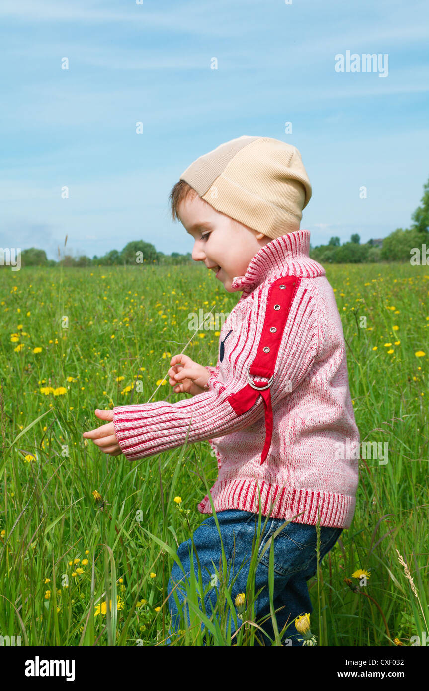 boy searches for bug Stock Photo - Alamy