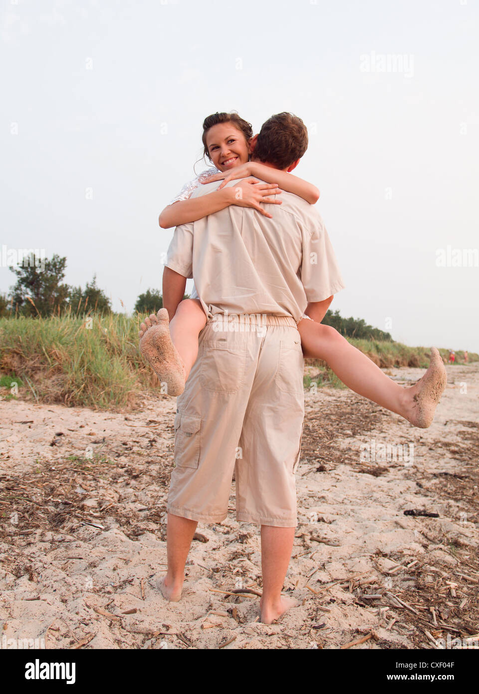 merry Bride and Groom Stock Photo - Alamy