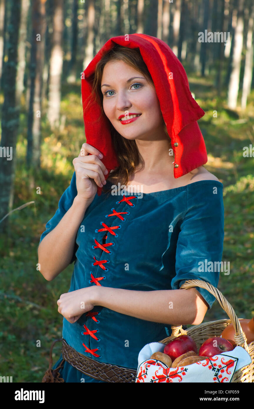red Riding hood standing Stock Photo - Alamy