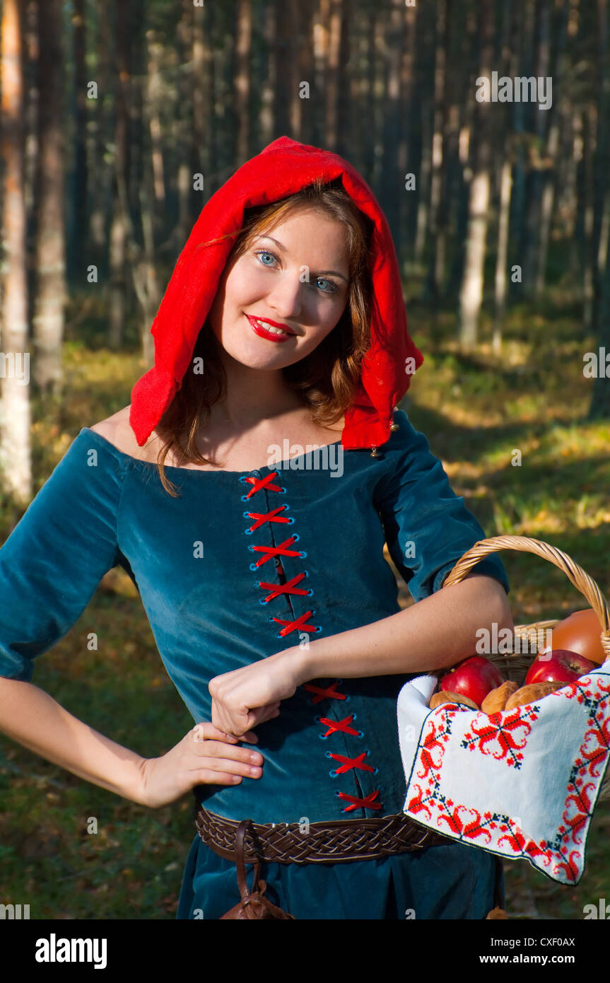 red Riding hood standing Stock Photo - Alamy