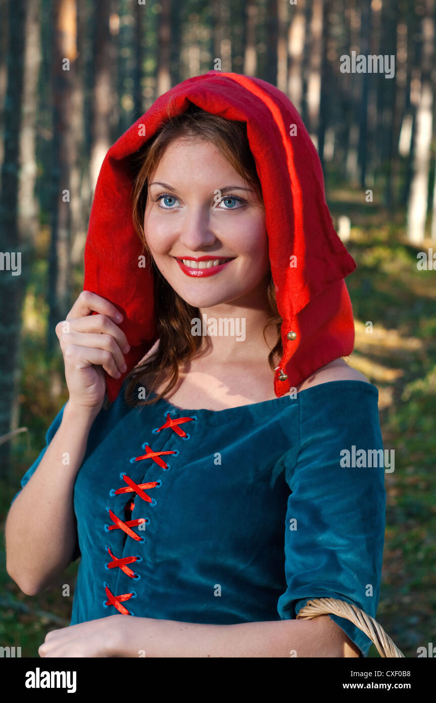 red Riding hood standing Stock Photo - Alamy