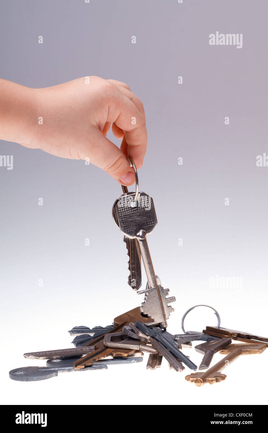 hand child with keys Stock Photo - Alamy