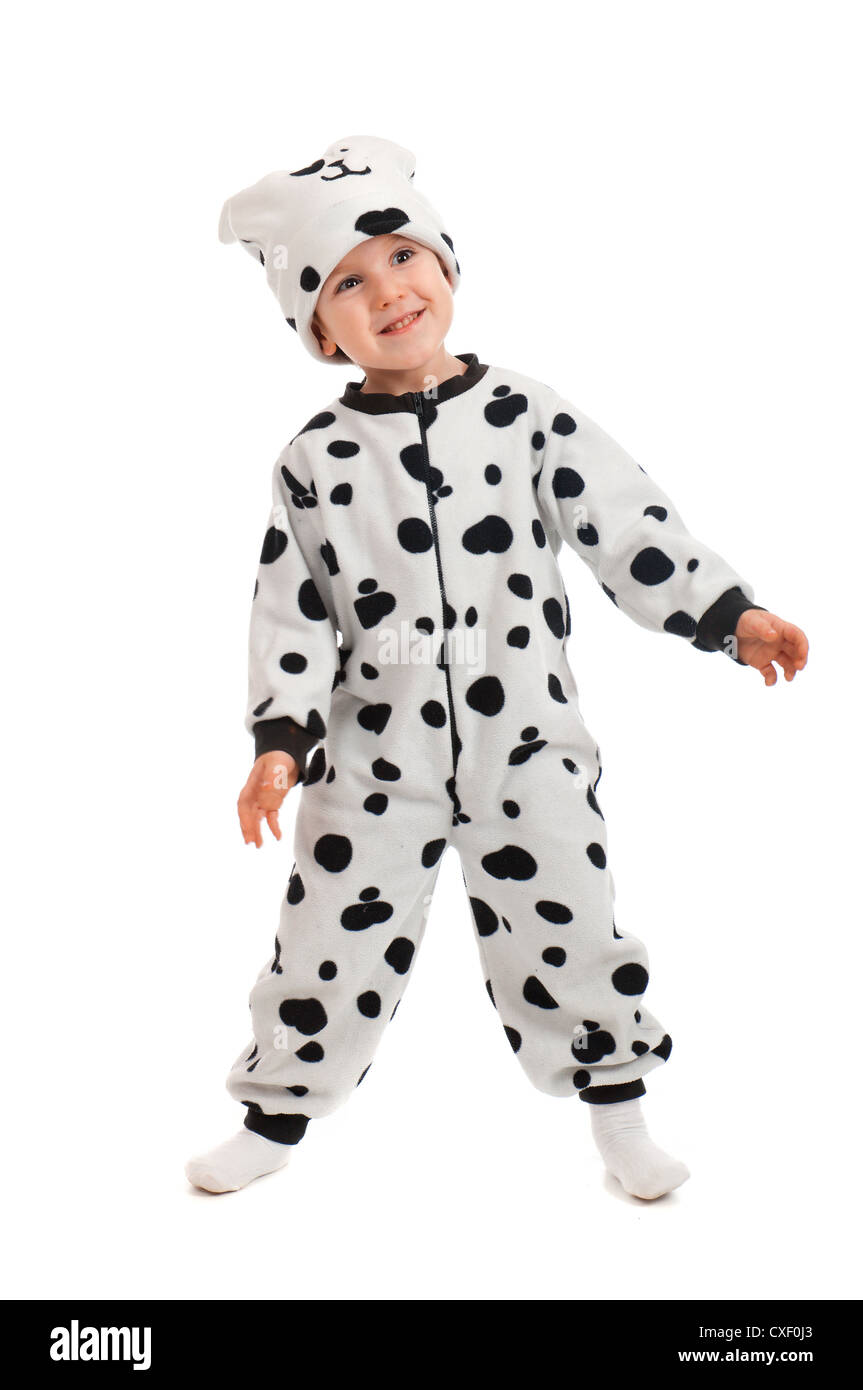 boy dressed in Dalmatian suit Stock Photo - Alamy