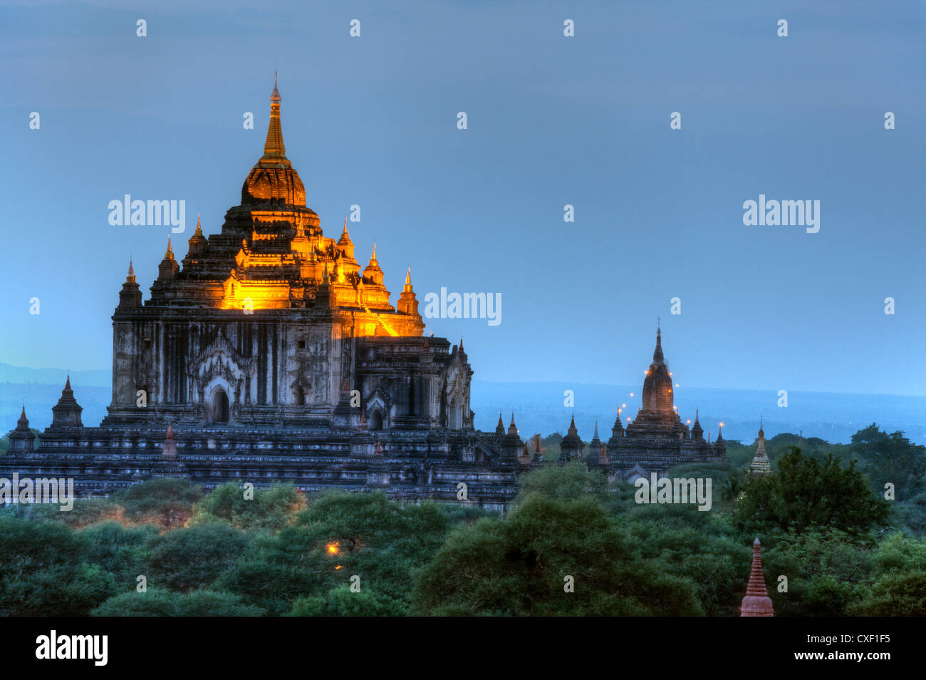 View Of THE THATBYINNYU TEMPLE From The SHWESANDAW TEMPLE Or PAYA At view-of-the-thatbyinnyu-temple-from-the-shwesandaw-temple-or-paya-at