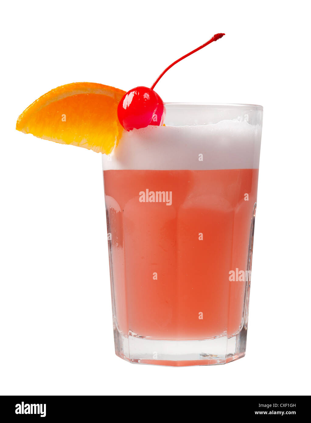 cocktail with cherry closeup Stock Photo - Alamy