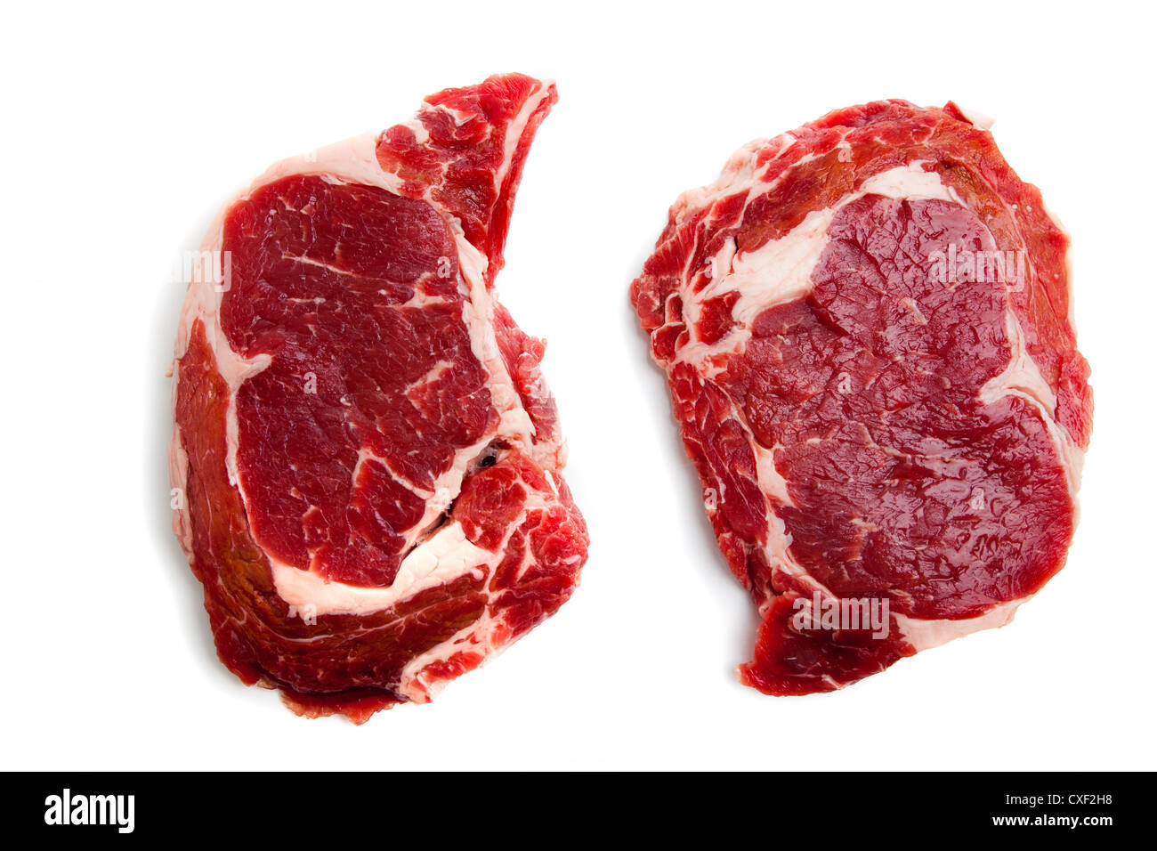 Raw beef rib eye Cut Out Stock Images & Pictures - Alamy
