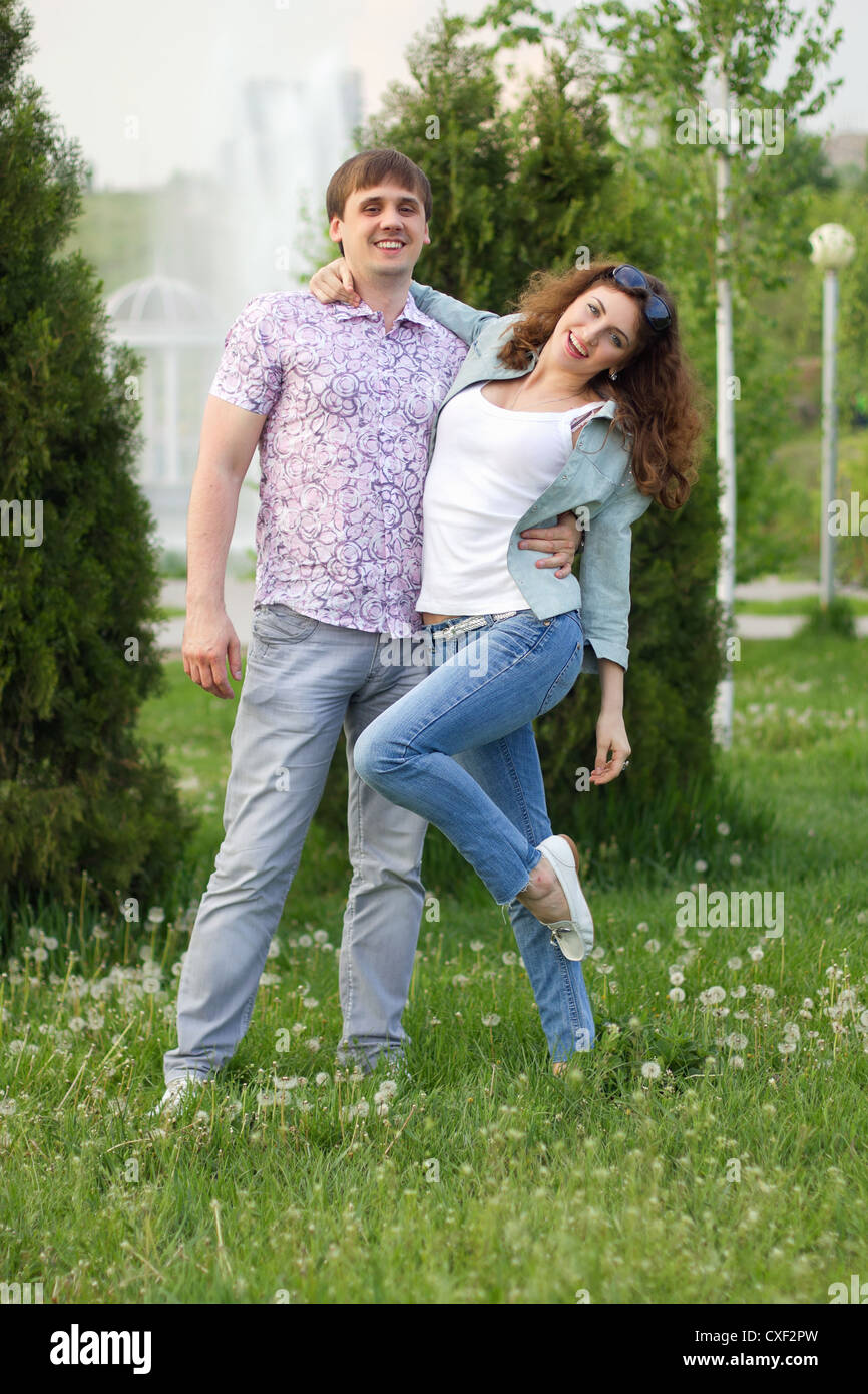 playful young people in the park Stock Photo - Alamy