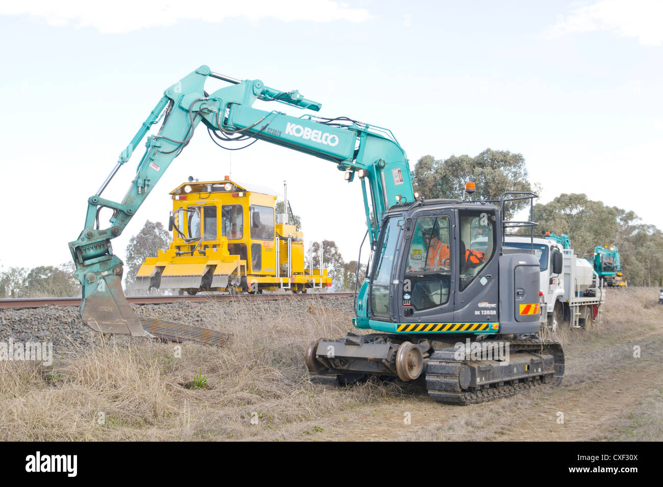 Railway track maintenance Stock Photo - Alamy
