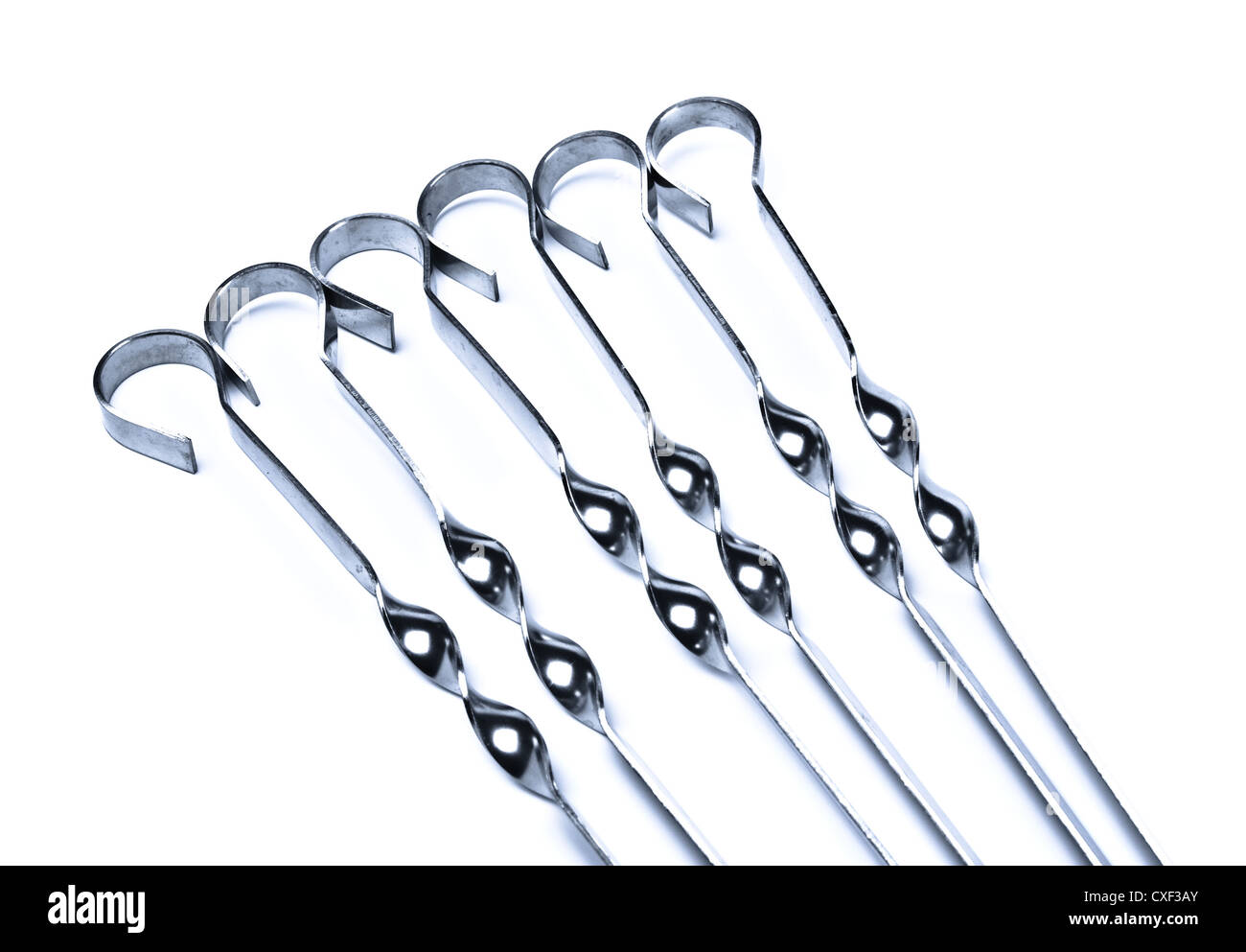 metal skewers set closeup Stock Photo - Alamy