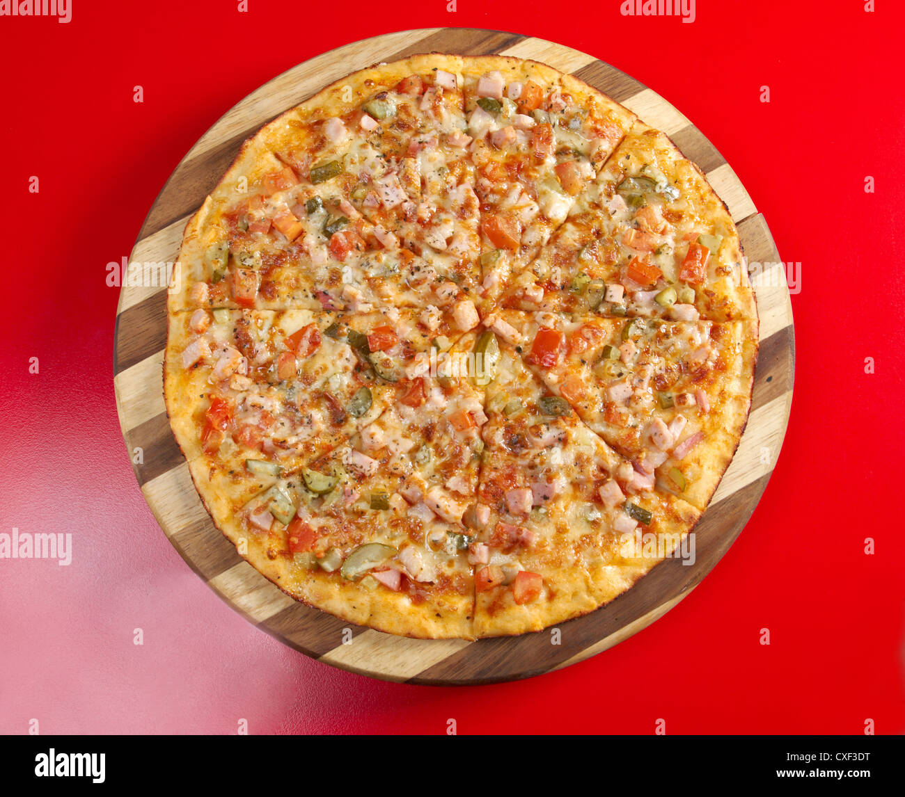 Pizza roasted ham Stock Photo - Alamy