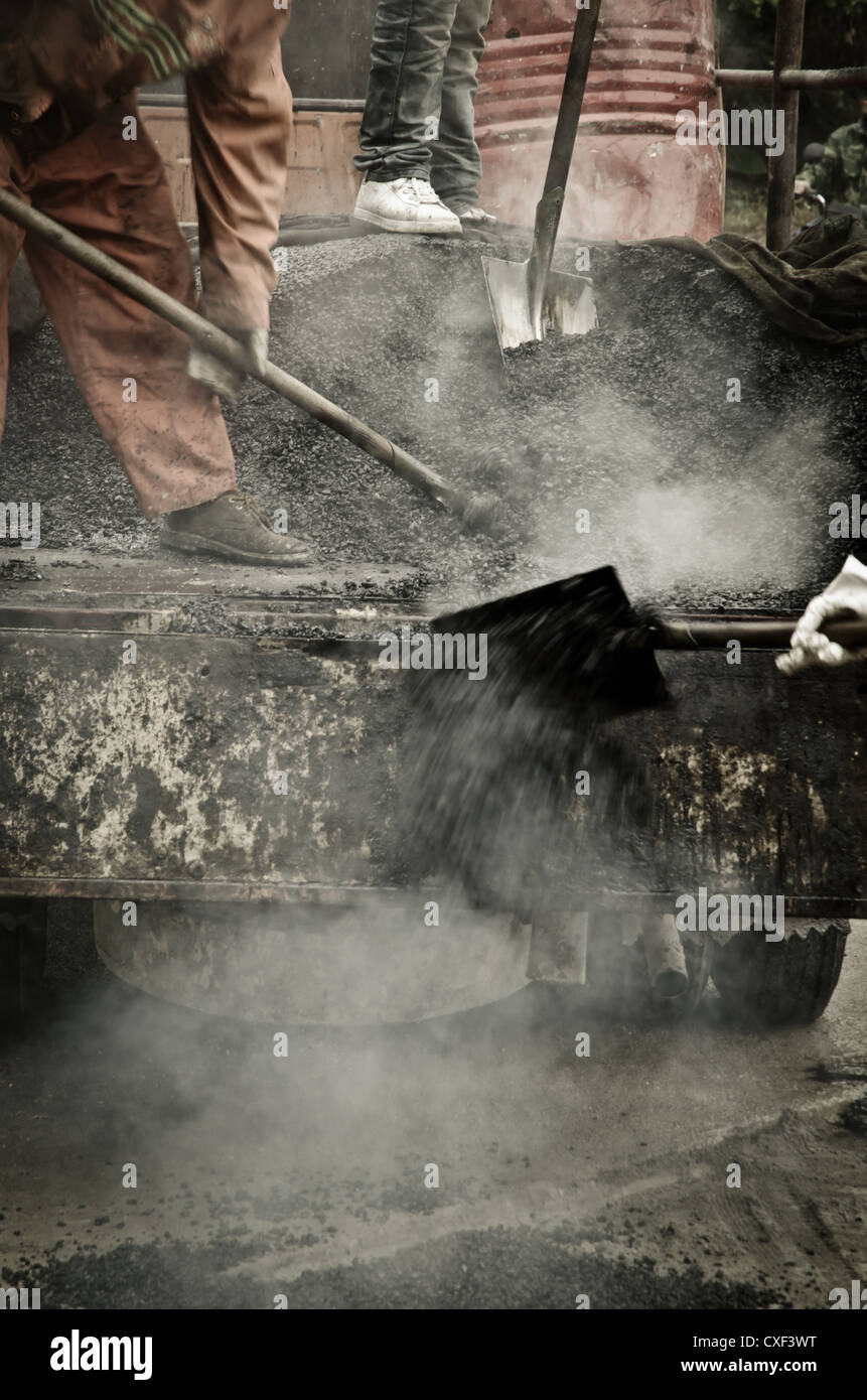 Asphalt road making machine hi-res stock photography and images - Alamy