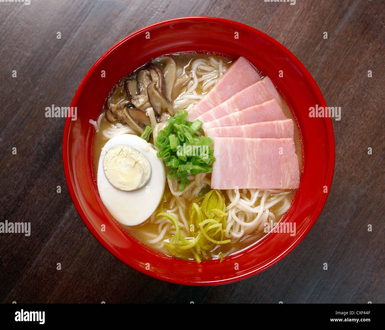japanese ham noodles Stock Photo - Alamy