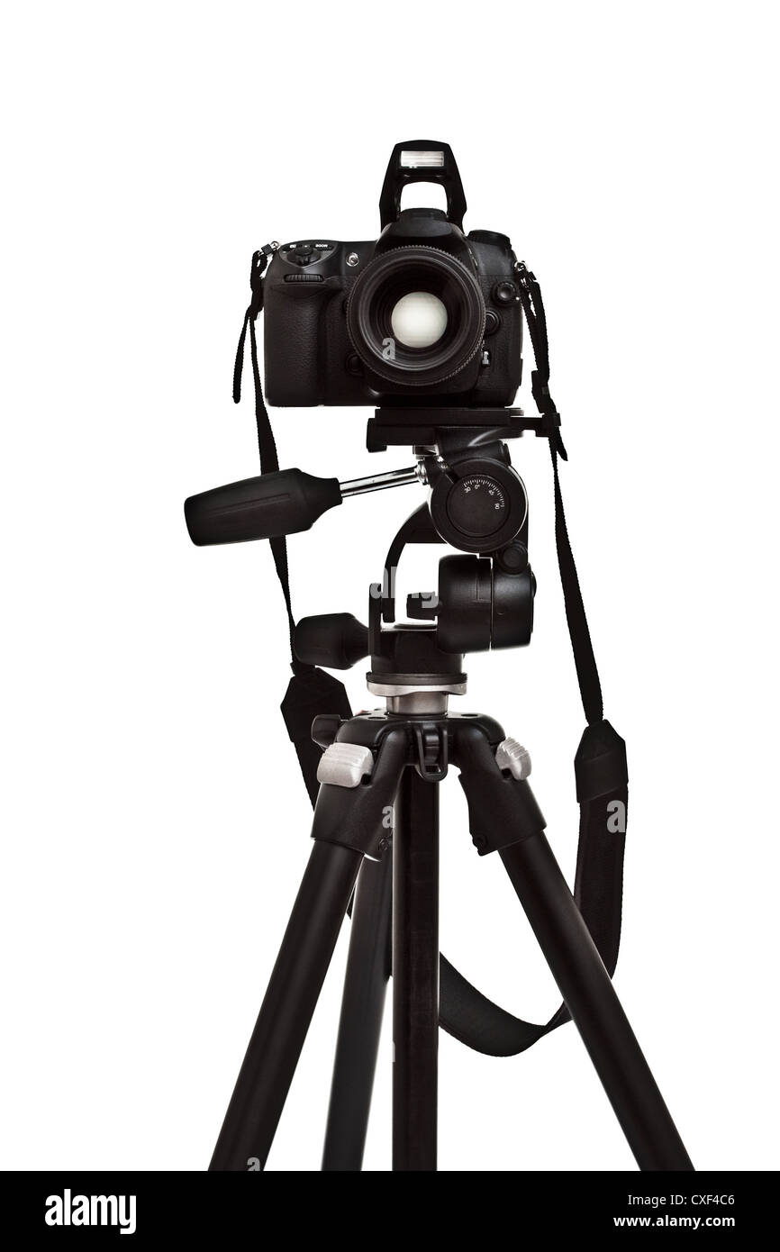 photo camera on tripod Stock Photo - Alamy