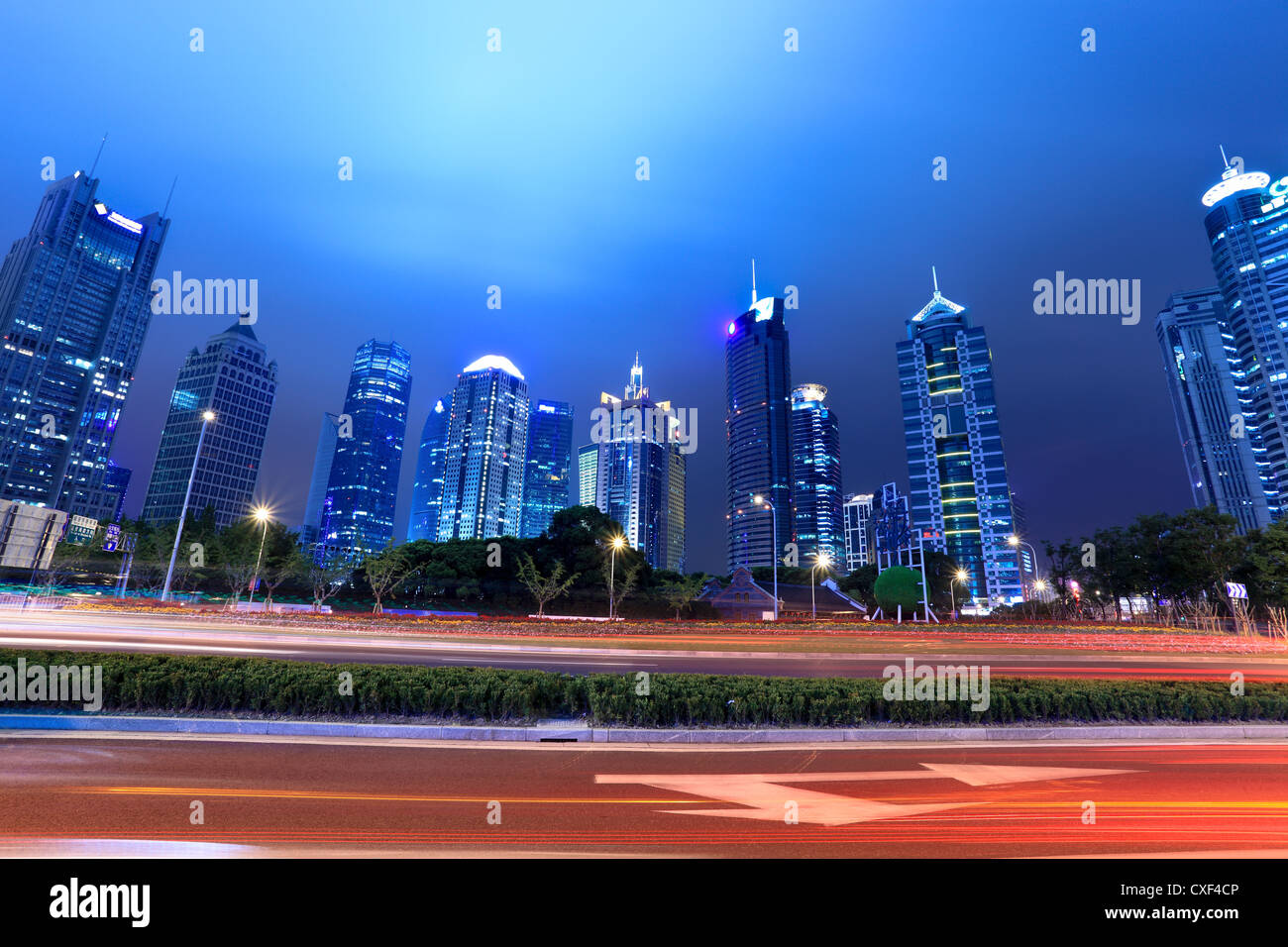 night scene of shanghai Stock Photo - Alamy
