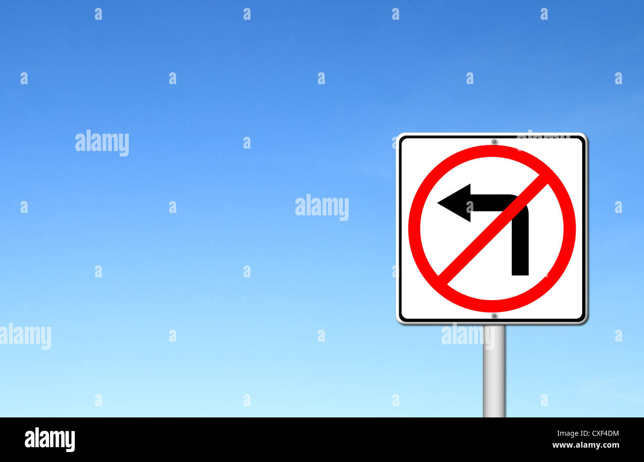 No left turn and stop sign hi-res stock photography and images - Alamy
