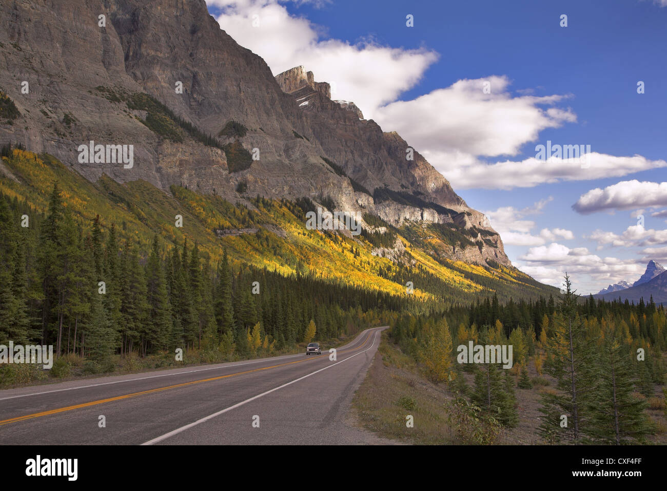 The The car on northern road. i Stock Photo - Alamy