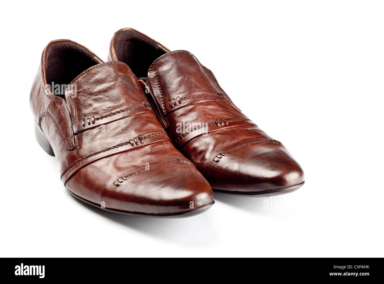 brown shoes pair Stock Photo - Alamy