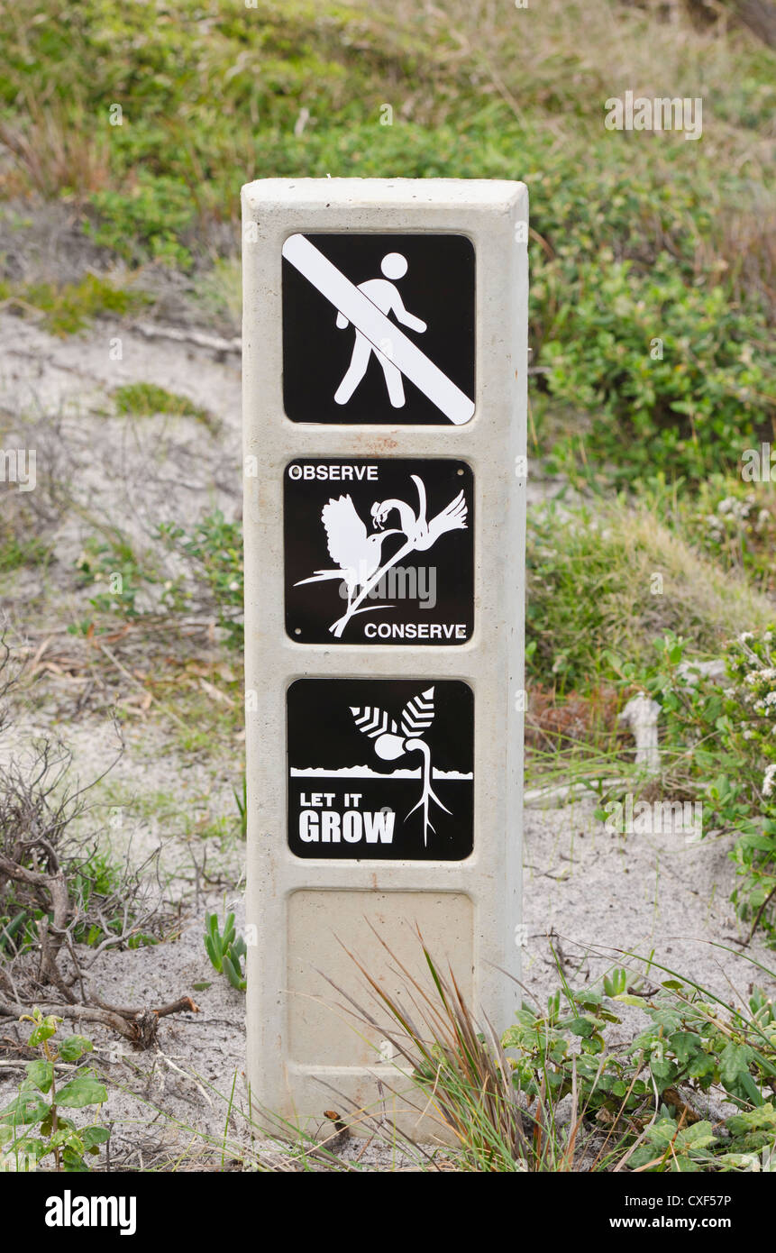 Sand dune preservation sign hi-res stock photography and images - Alamy