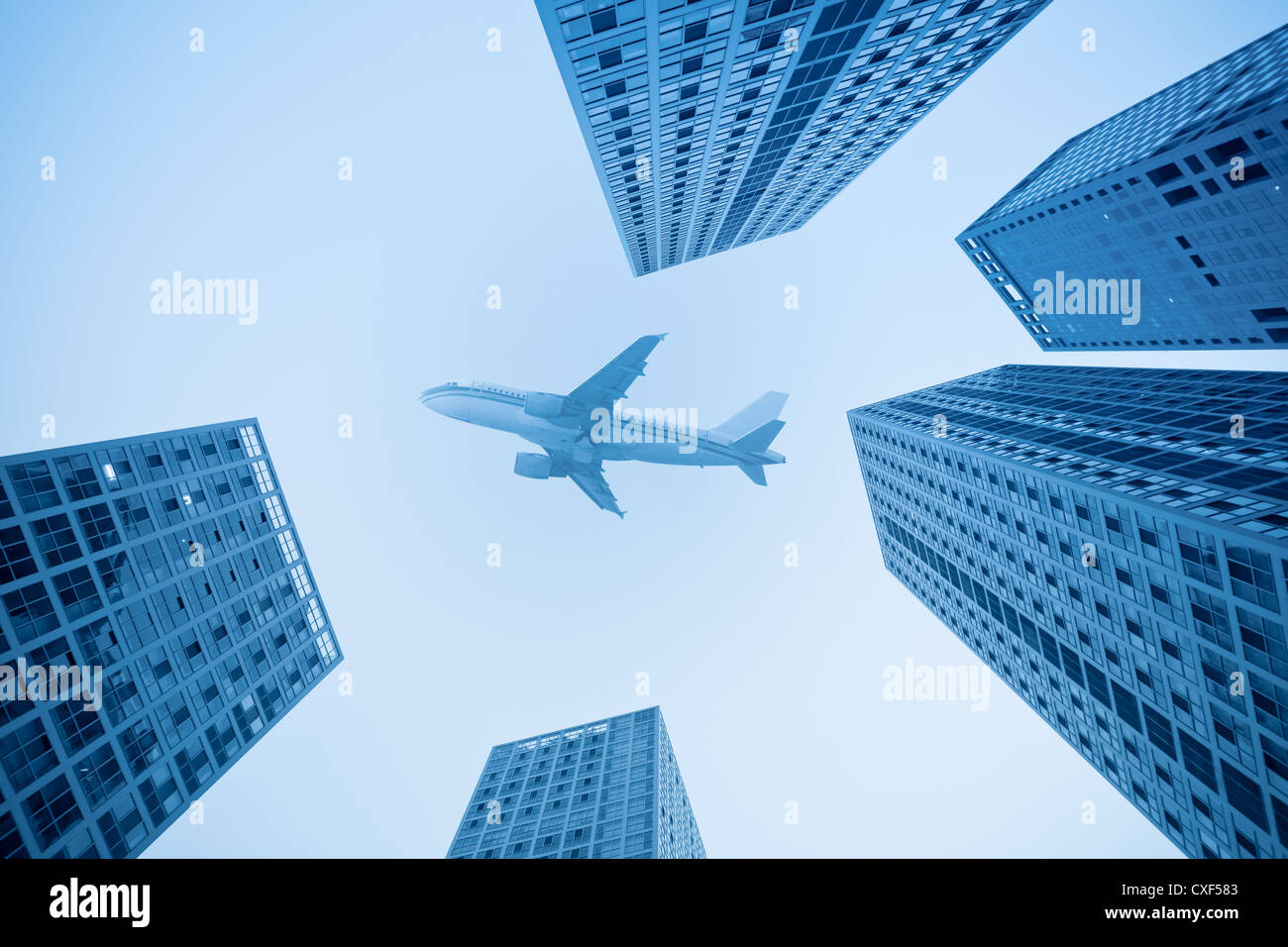 airplane and modern building Stock Photo - Alamy