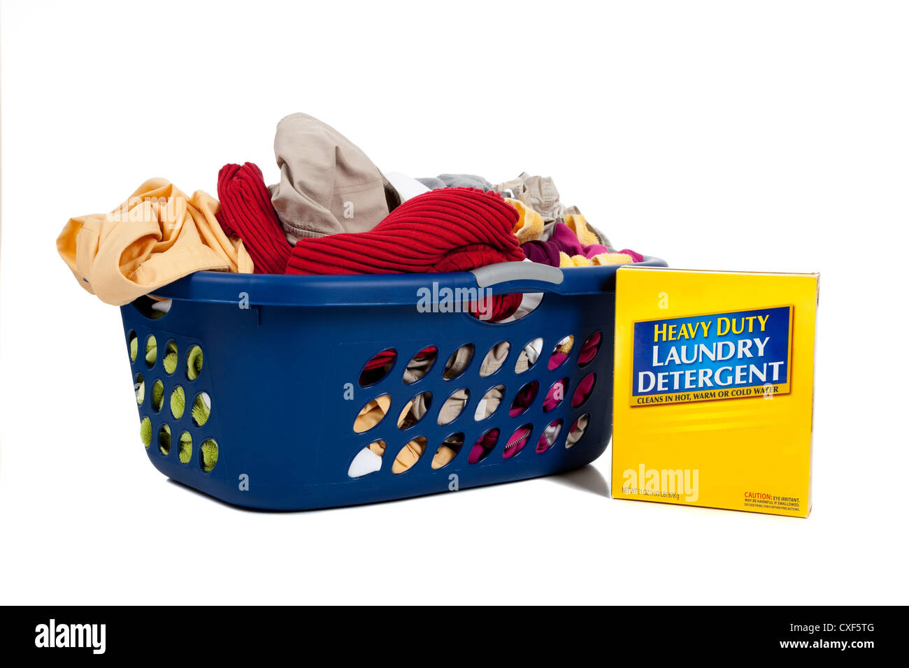 Clothes detergent in basket Cut Out Stock Images & Pictures - Alamy