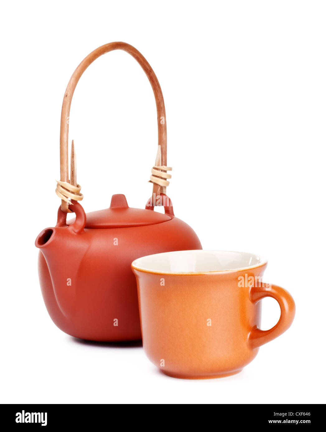 clay kettle and cup Stock Photo - Alamy