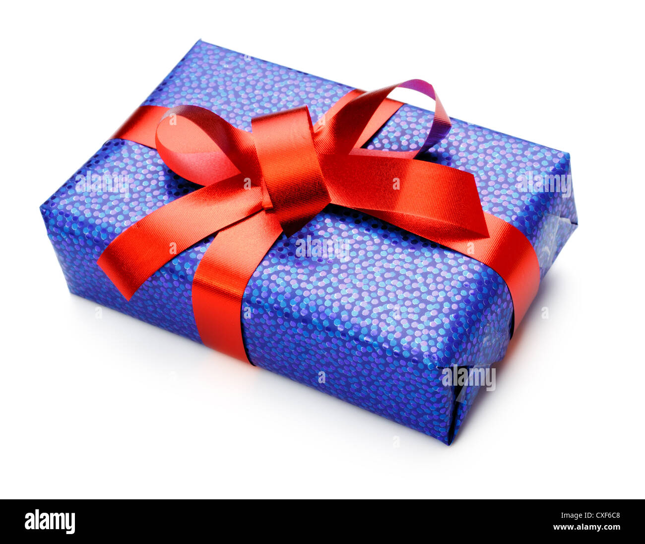 blue gift box Stock Photo - Alamy