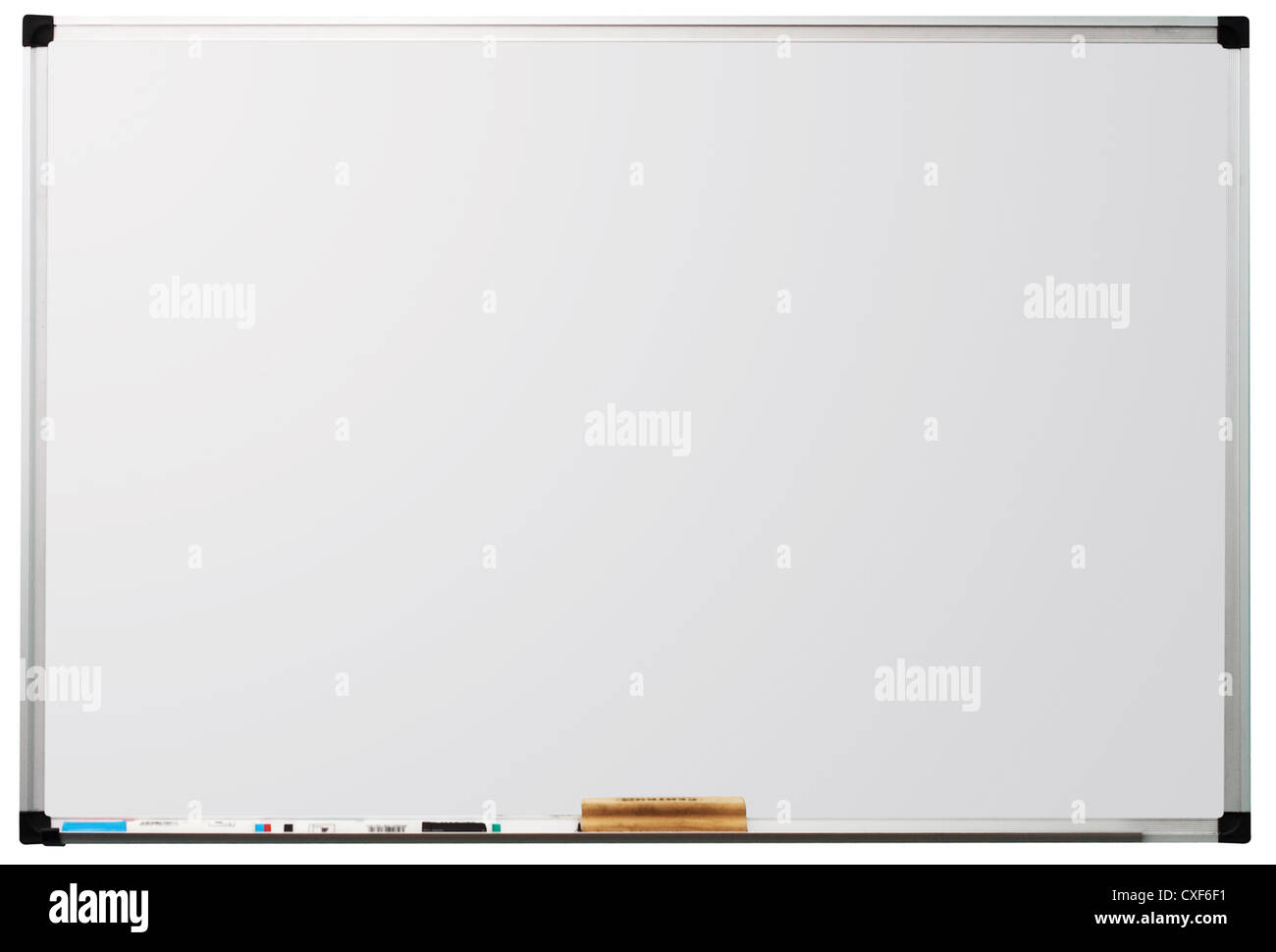 Modern whiteboard isolated on white background, with space for text ...