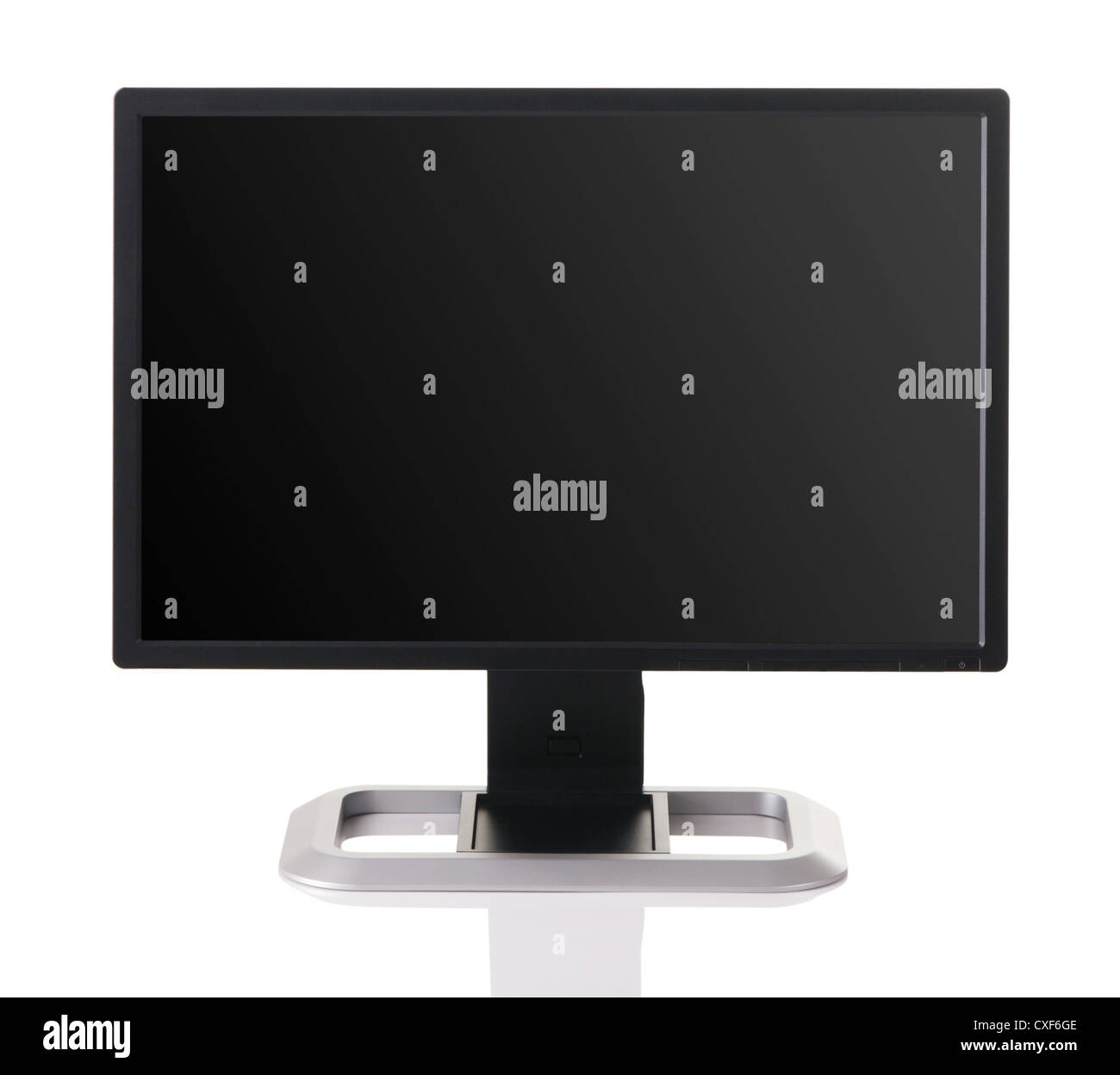Modern black computer monitor isolated on white background Stock Photo ...