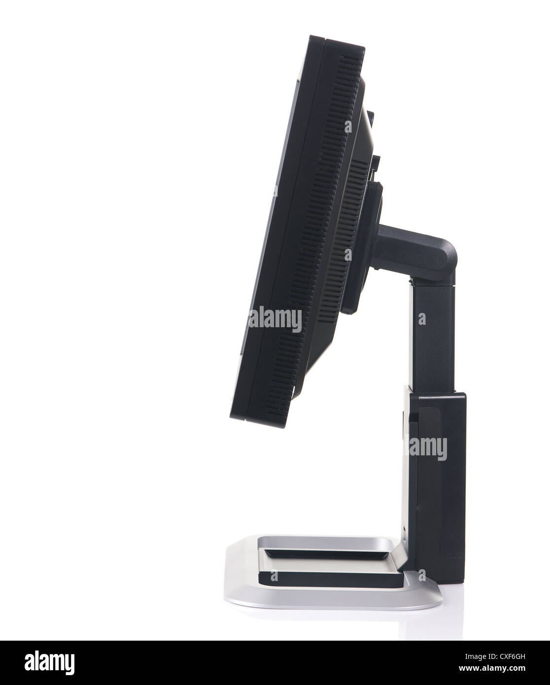 Modern black computer monitor isolated on white background Stock Photo ...