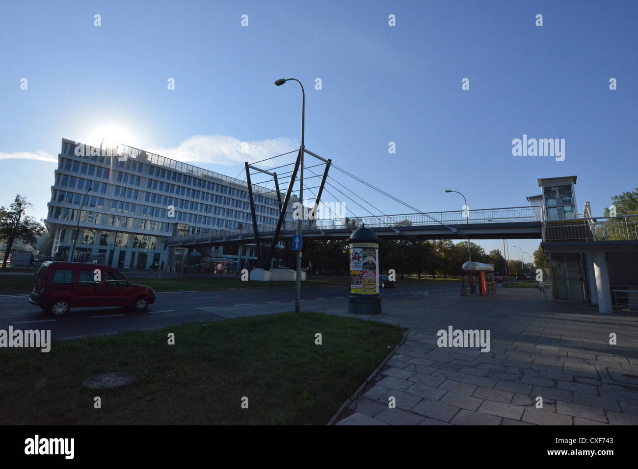 A road crossing bridge in Warsaw, Poland Stock Photo - Alamy