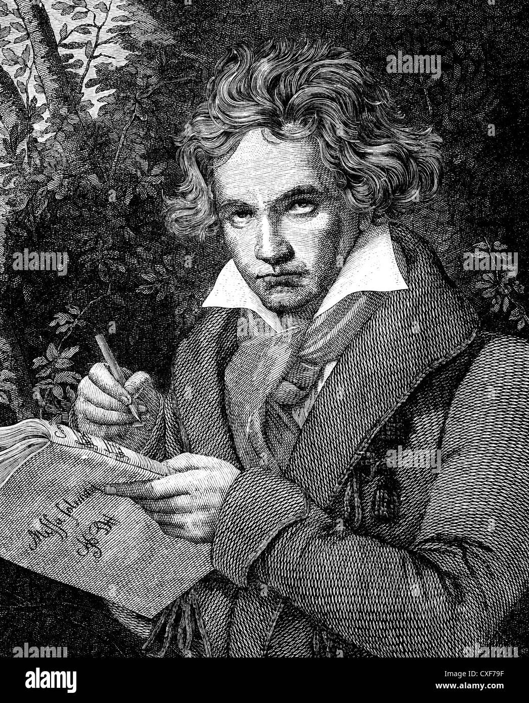 Ludwig van beethoven 1770 1827 engraving hi-res stock photography and ...