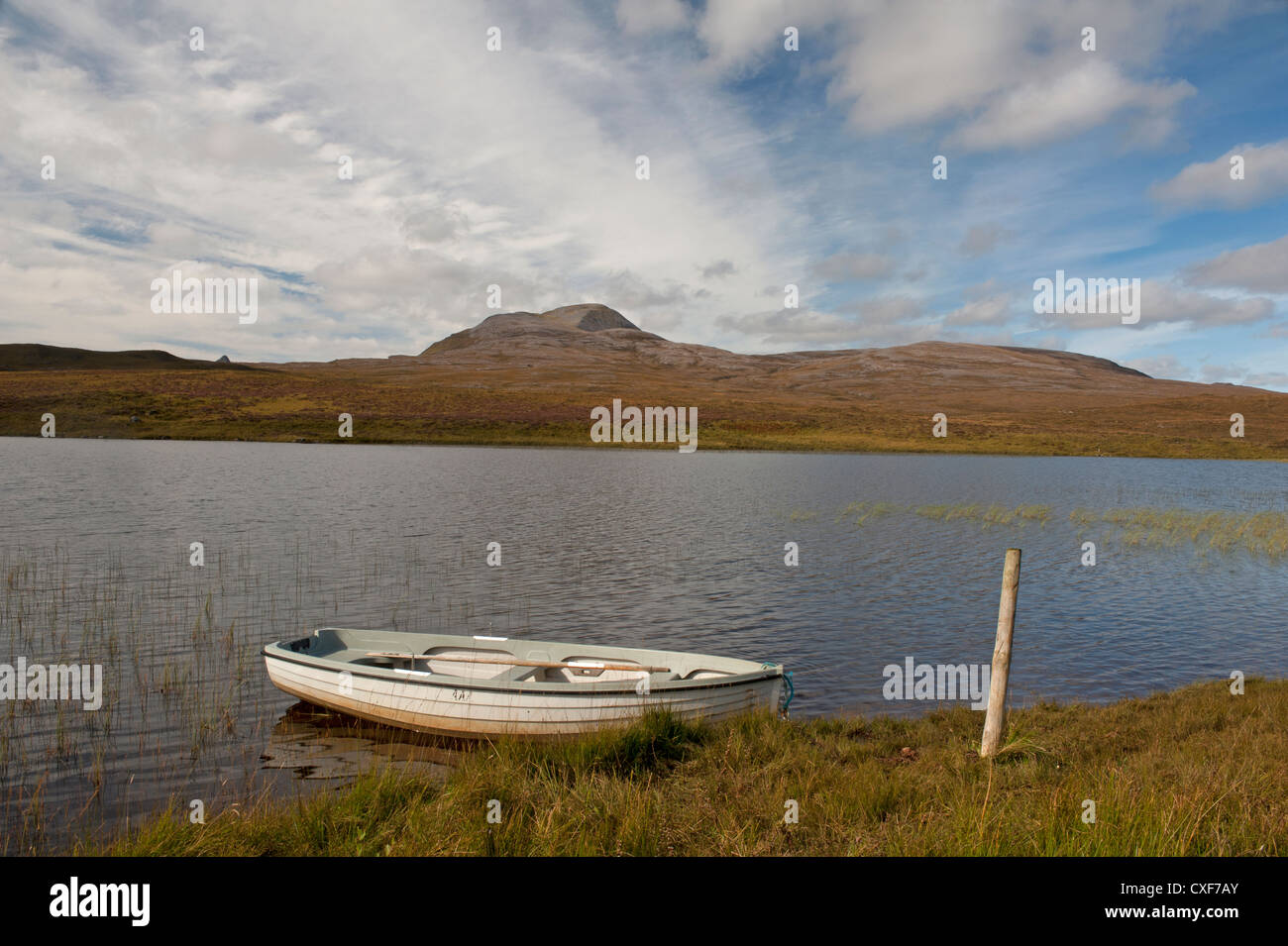 Canisp Mountain and Loch Awe, Inchnadamph. Lochinver. Sutherland.SCO ...