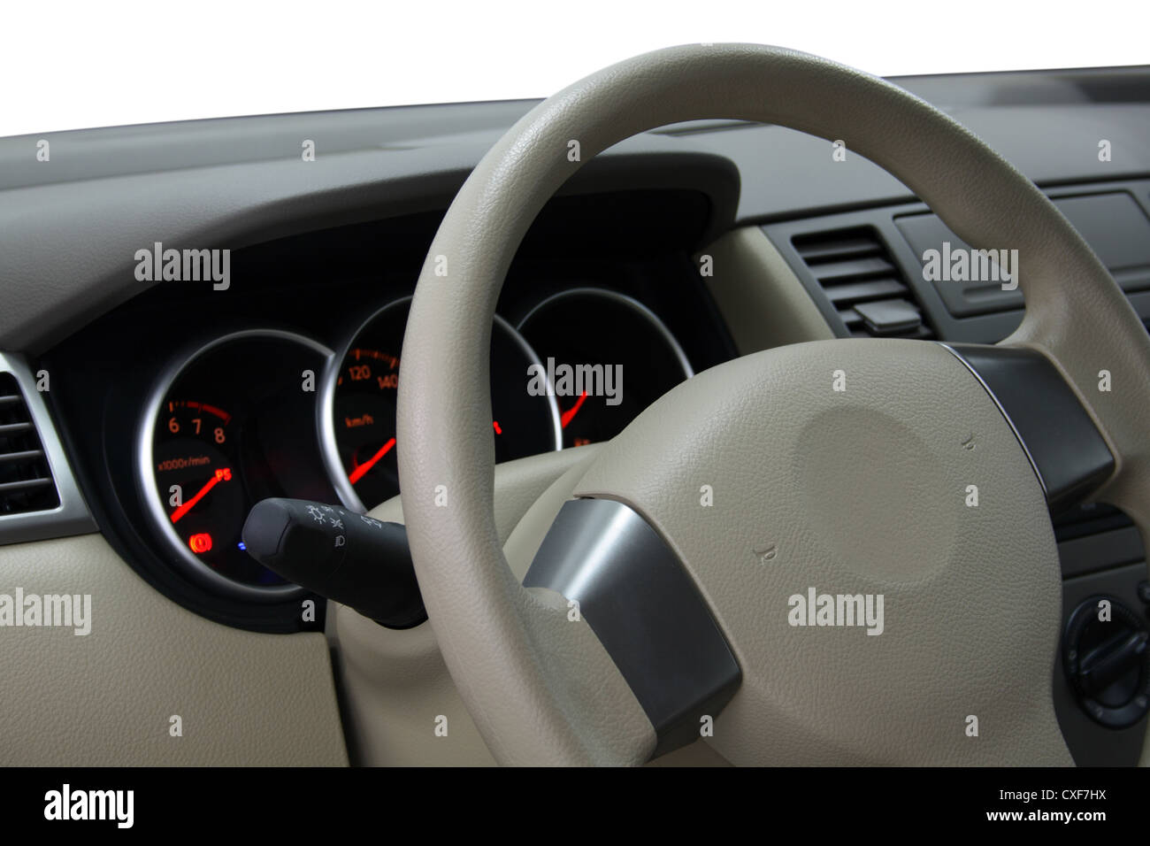 Leather steering wheel isolated hi-res stock photography and images - Alamy