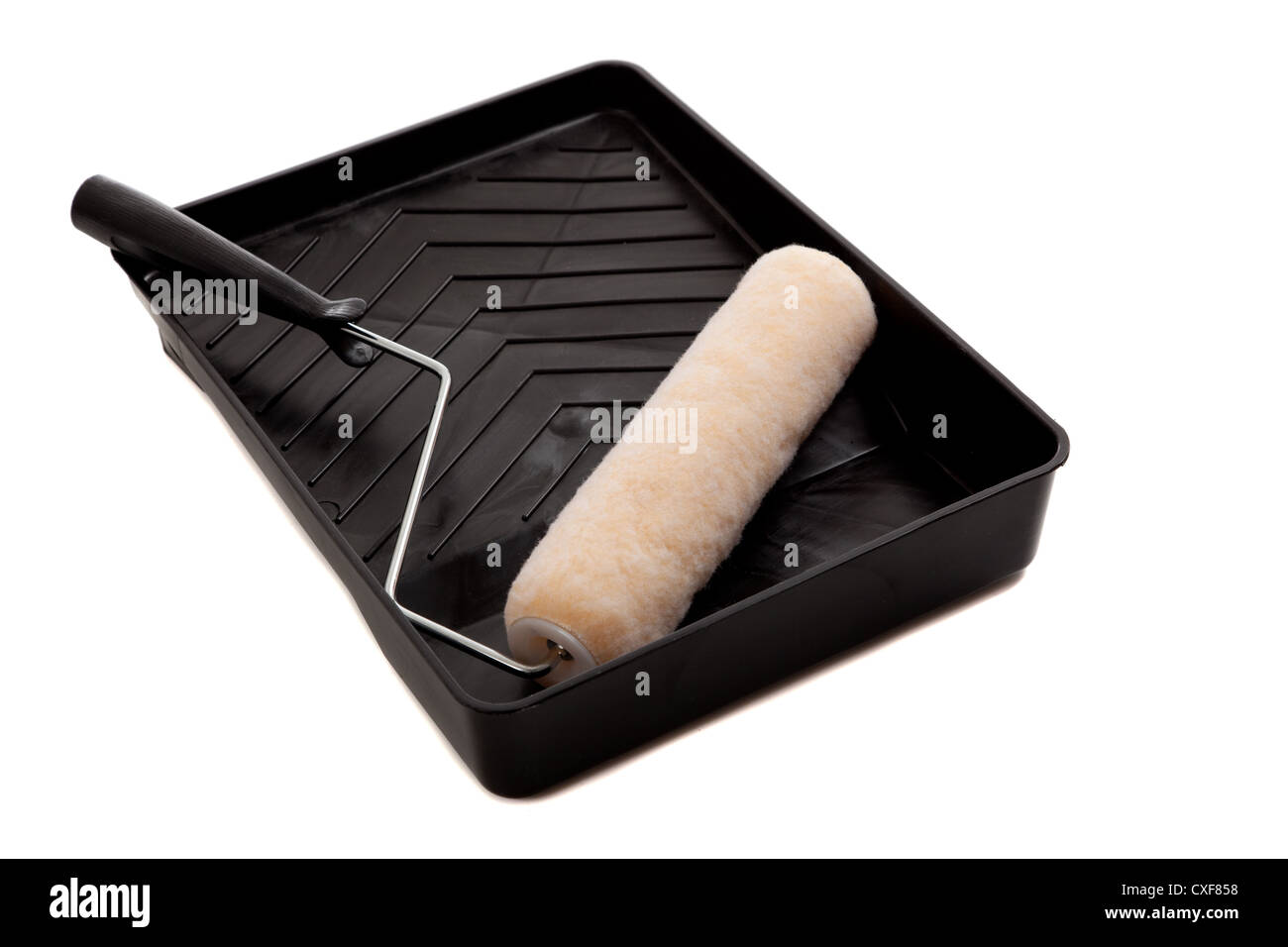 Paint roller and roller pan Stock Photo - Alamy