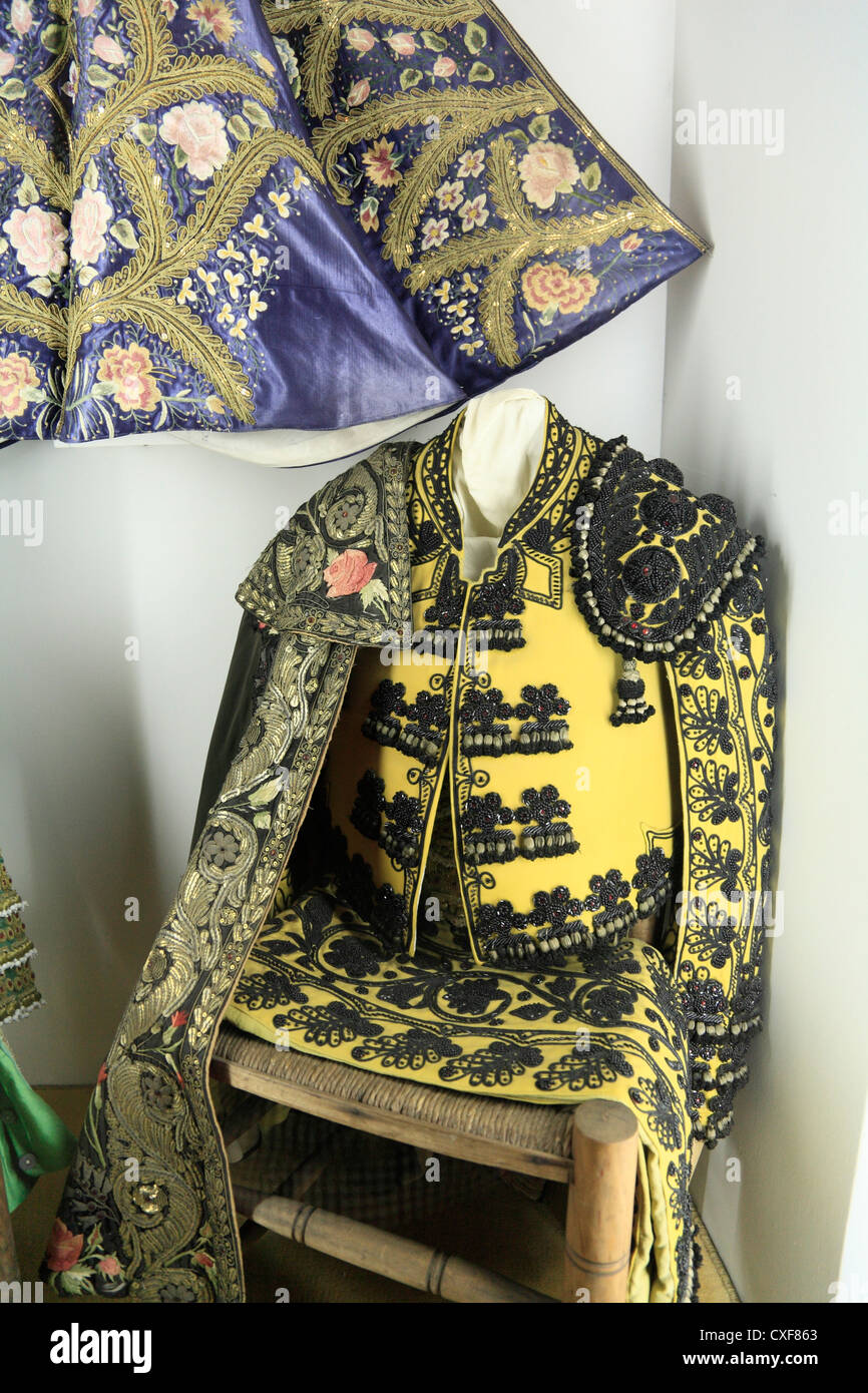 Bullfighter's toreador suit of lights costume in the museum of ...