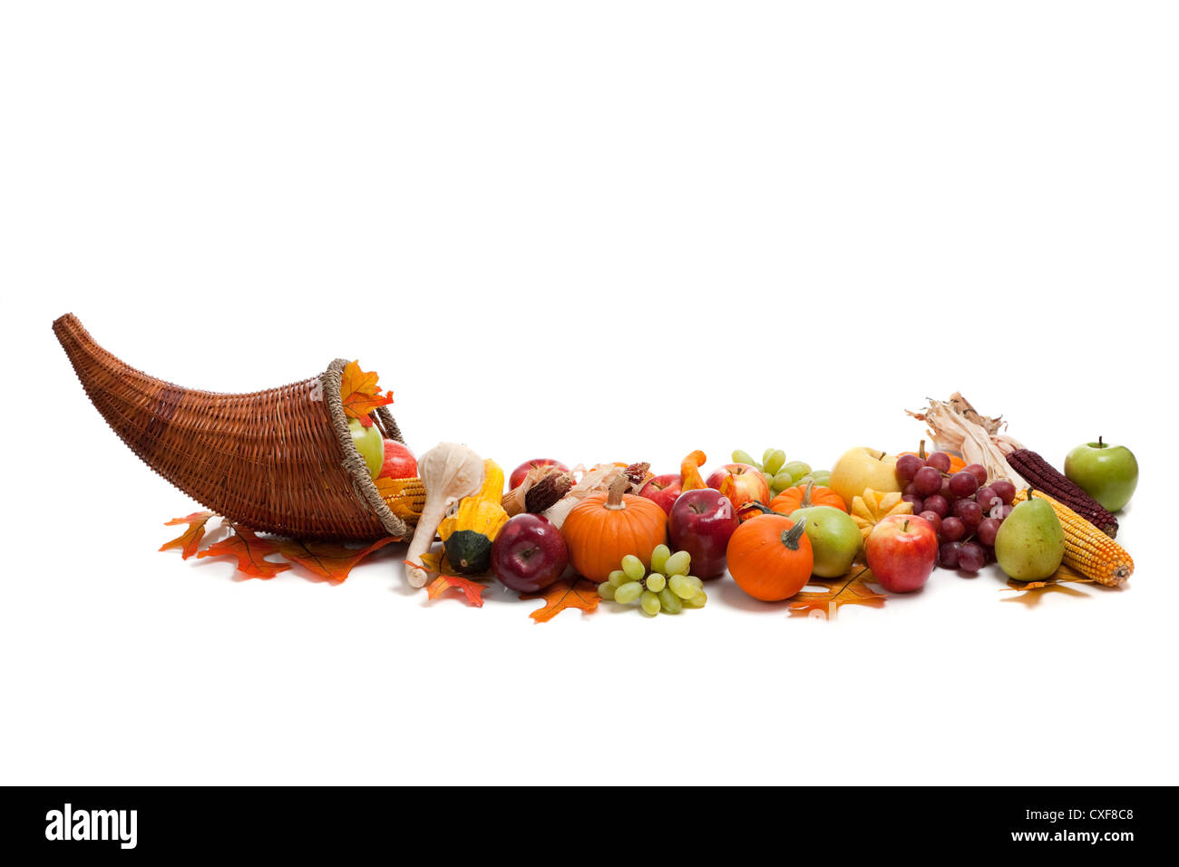 Apples autumn leaves thanksgiving Cut Out Stock Images & Pictures - Alamy