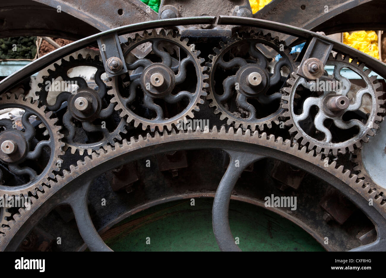 Masson Mills, Matlock Bath, Matlock, Derbyshire; part of the machine ...