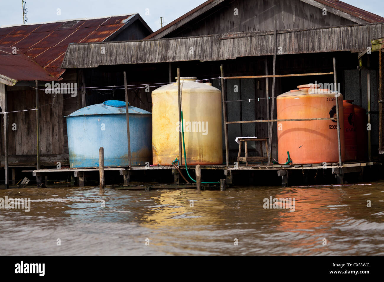 Colorful Tanks in Banjarmasin Stock Photo - Alamy