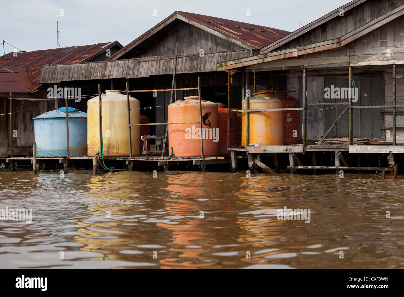 Colorful Tanks in Banjarmasin Stock Photo - Alamy