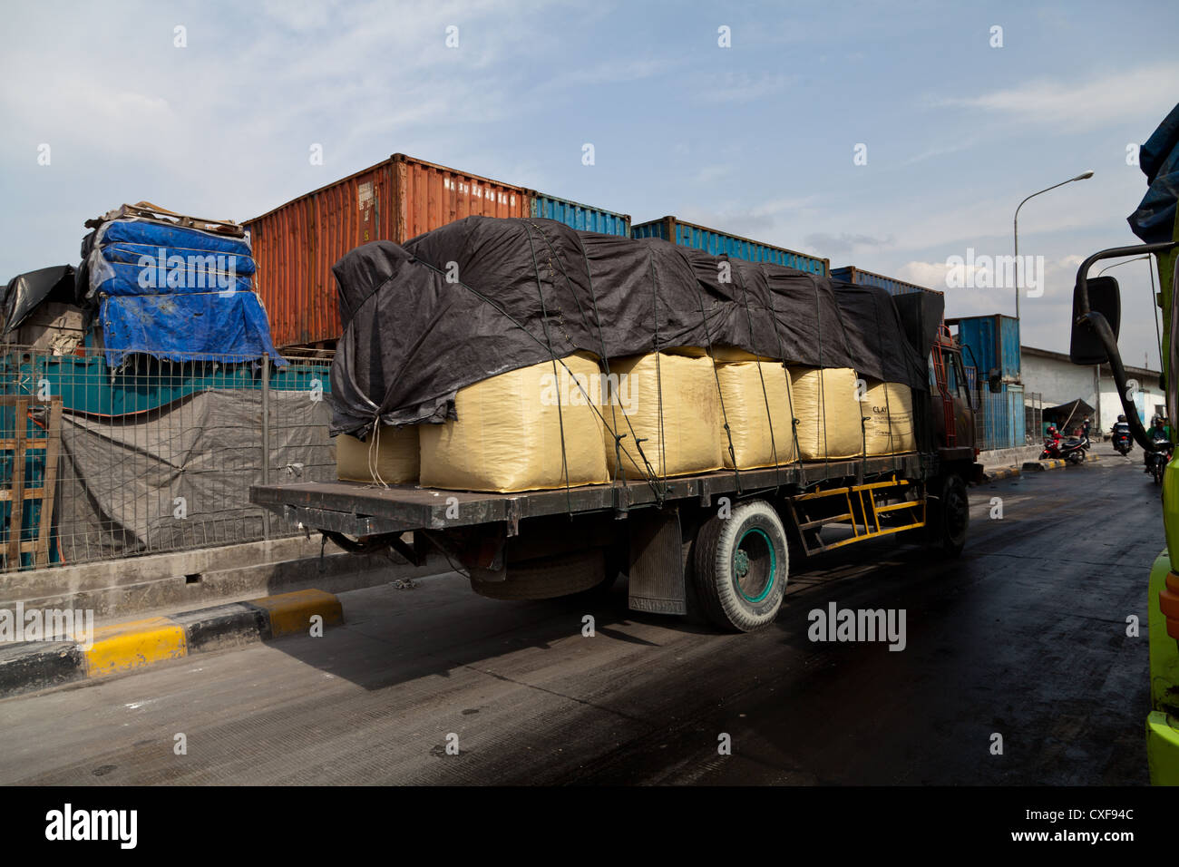 Loaded Lorry in the Port Sunda Kepala in Jakarta Stock Photo - Alamy
