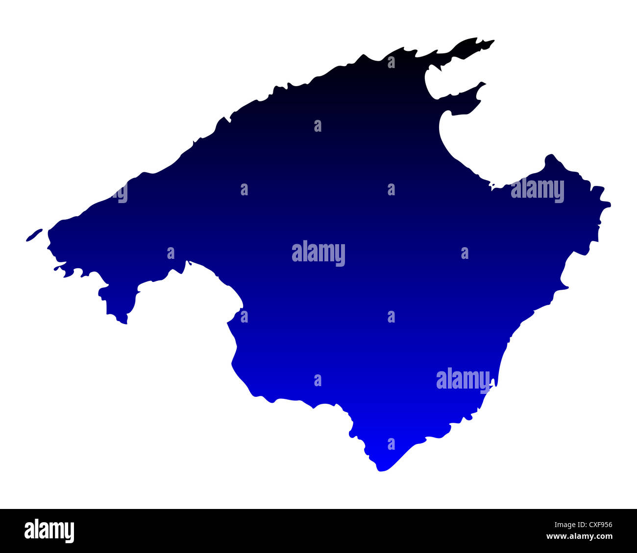 Map of Mallorca Stock Photo - Alamy