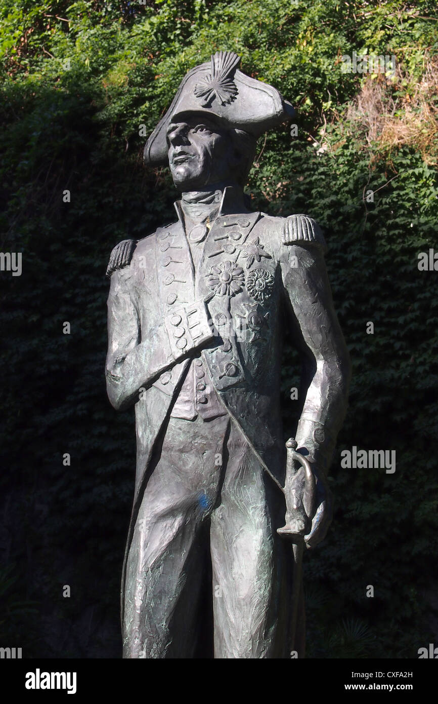Statue of Lord Horatio Nelson in Gibraltar Stock Photo - Alamy