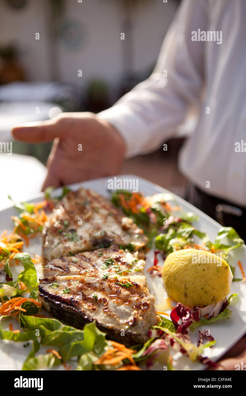 plate of grilled fish Stock Photo - Alamy