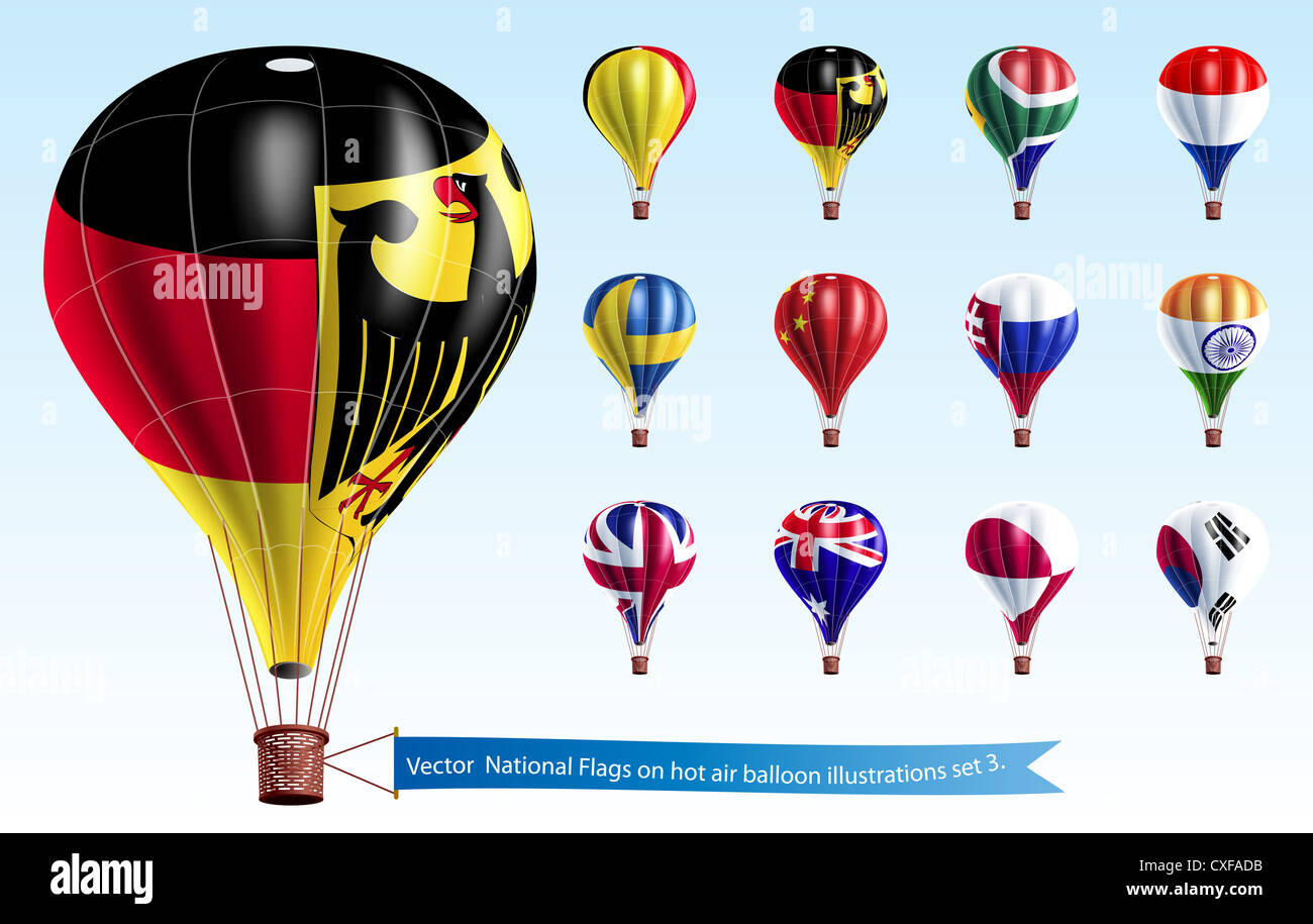 National Flags on hot air balloon illustrations Stock Photo - Alamy National Flags on hot air balloon illustrations Stock Photo - Alamy
