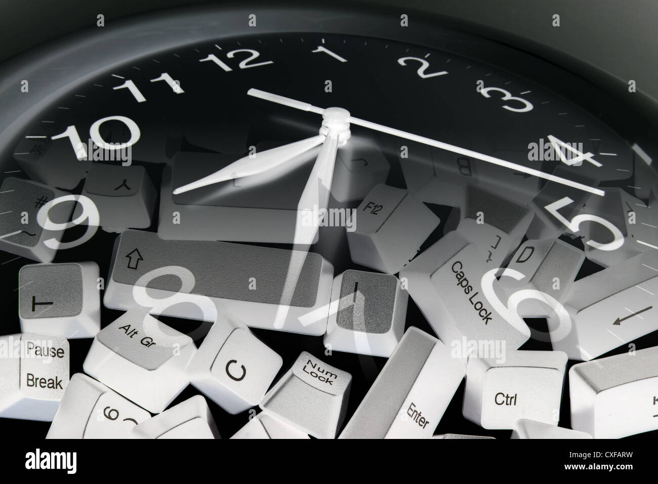 Computer clock hi-res stock photography and images - Alamy