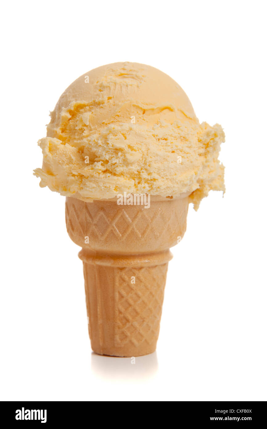 ice cream cone on a white background Stock Photo - Alamy